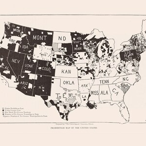 1910 Map of the United States - Etsy