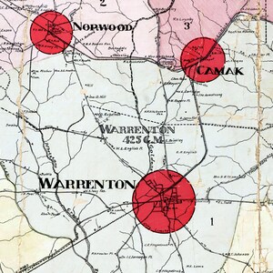 1909 Map of Warren County Georgia - Etsy