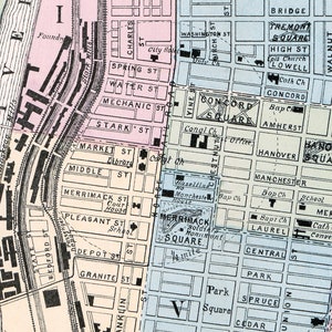 1879 Map of Manchester New Hampshire - Etsy
