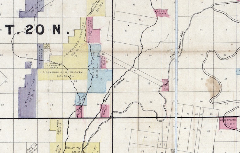 1860 Map of Morehouse County Louisiana Plantersville Bastrop - Etsy