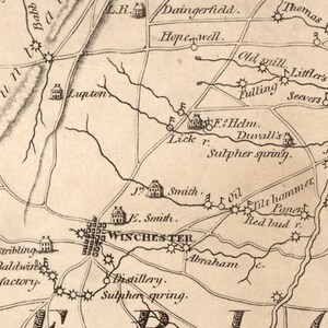 1809 Map of Frederick Berkeley & Jefferson County Virginia - Etsy