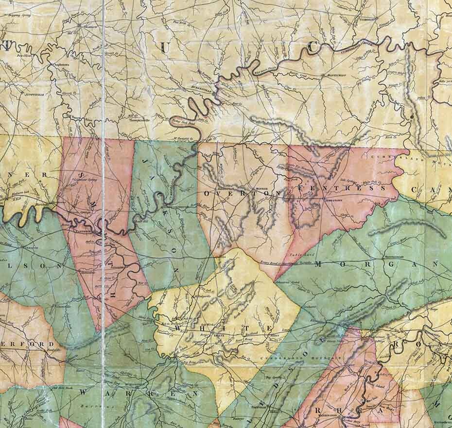 1832 Map of the State of Tennessee - Etsy