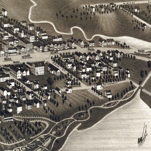 1884 Panoramic Map of Delavan Walworth County Wisconsin Delavan Lake - Etsy