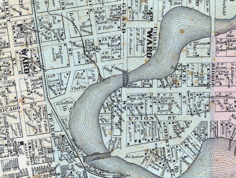 1861 Map of Kenosha Wisconsin - Etsy