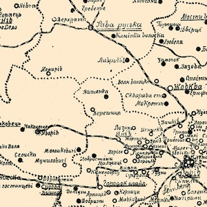 1915 Map of Eastern Ruthenian Galicia Poland and Ukraine - Etsy