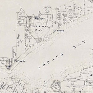 1896 Farm Line Map of Aransas County Texas - Etsy