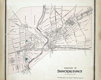 Map of Downingtown - Etsy