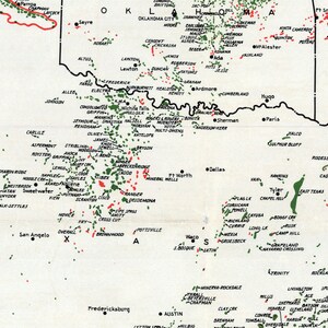 1941 Map of Oil and Gas Fields of the United States - Etsy