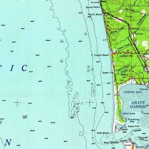 1963 Topo Map of Copalis Beach Washington - Etsy