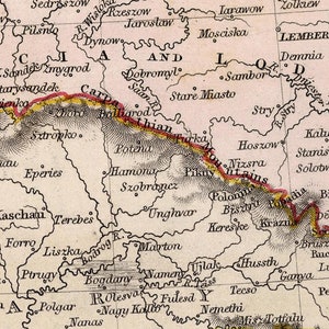 1832 Map of the Austrian Empire - Etsy