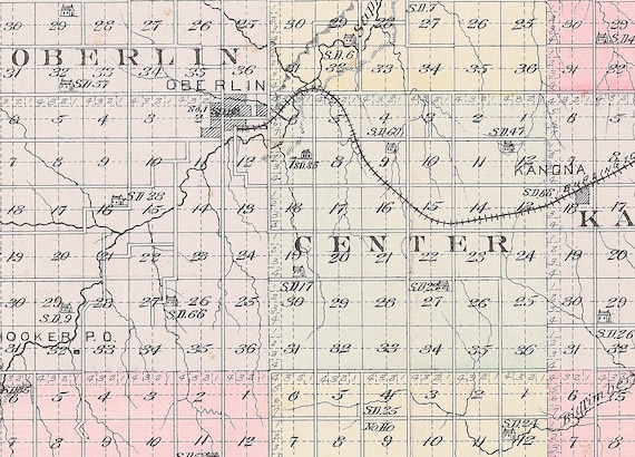 Wall Décor Home & Living 1886 Map of Decatur County Kansas Home Décor ...