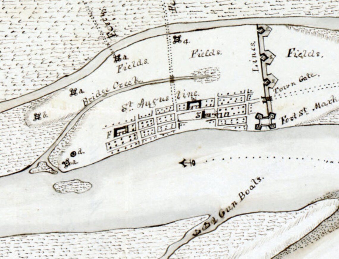 1819 Map Plan of Saint Augustine Florida | Etsy