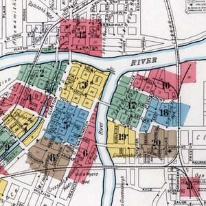 1899 Town Map of Defiance Ohio - Etsy