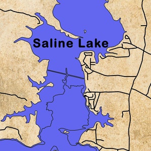 2024 Map of Black Lake and Saline Lake Natchitoches Parish Louisiana - Etsy