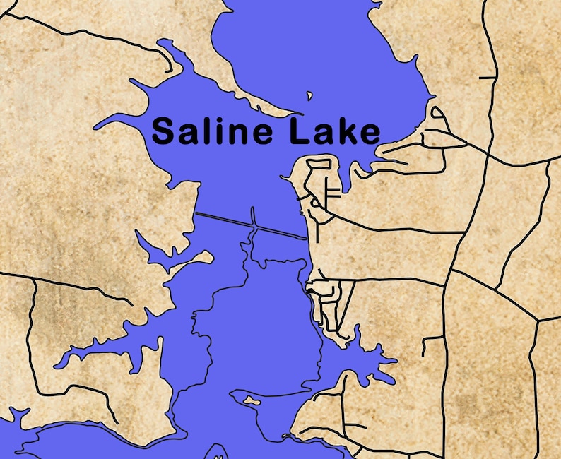 2024 Map of Black Lake and Saline Lake Natchitoches Parish Louisiana - Etsy