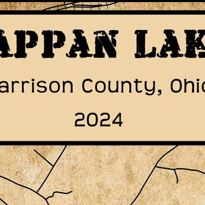2024 Map of Tappan Lake Harrison County Ohio - Etsy