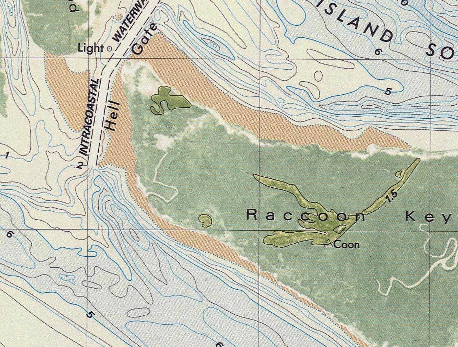1979 Map of Raccoon Key Georgia Quadrangle - Etsy