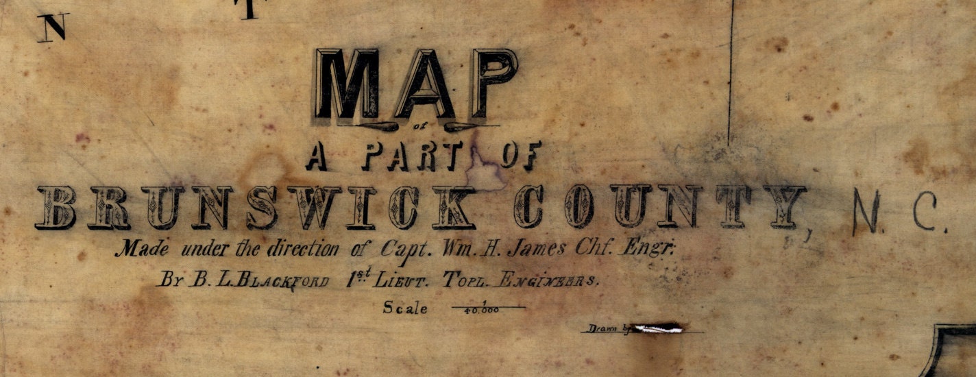 1863 Map of Brunswick County North Carolina - Etsy