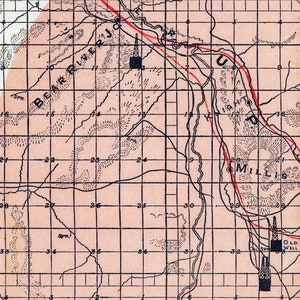 1903 Map of Uinta County Wyoming Oil Fields - Etsy