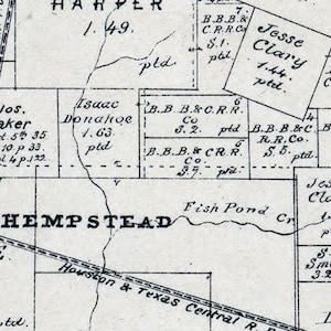 1879 Farm Line Map of Waller County Texas - Etsy