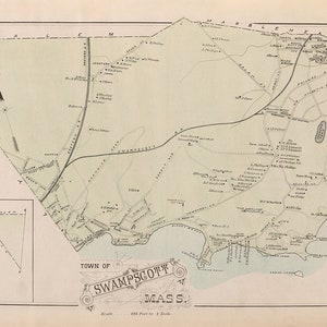 1884 Map of Swampscott Massachusetts - Etsy
