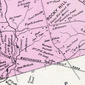 1873 Map of East and West Goshen Township Chester County Pa - Etsy