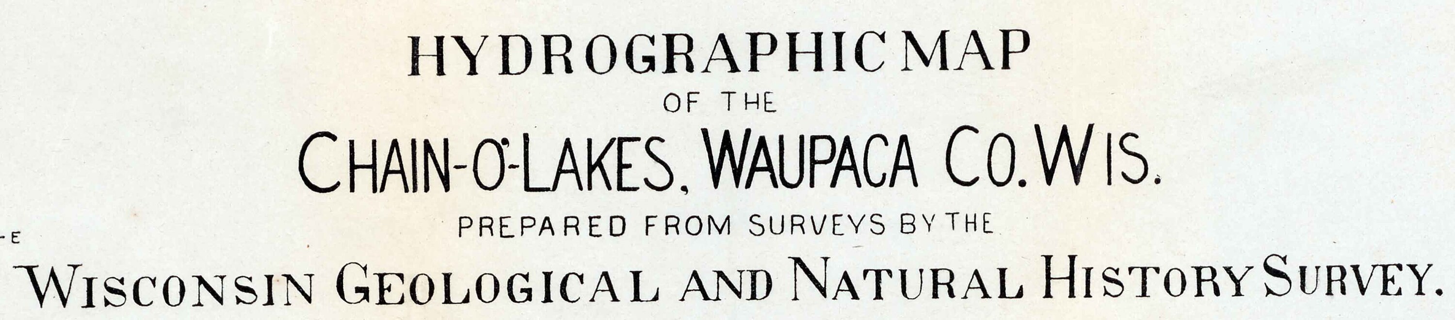 1898 Map of the Chain O Lakes Waupaca County Wisconsin - Etsy