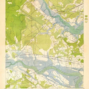 1919 Topo Map of Johns Island South Carolina Quadrangle - Etsy
