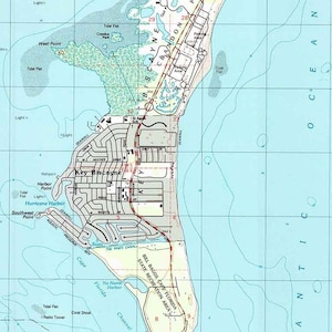 1994 Topo Map of Key Biscayne Florida Quadrangle - Etsy