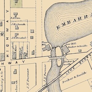 1889 Town Map of Embarrass Waupaca County Wisconsin - Etsy