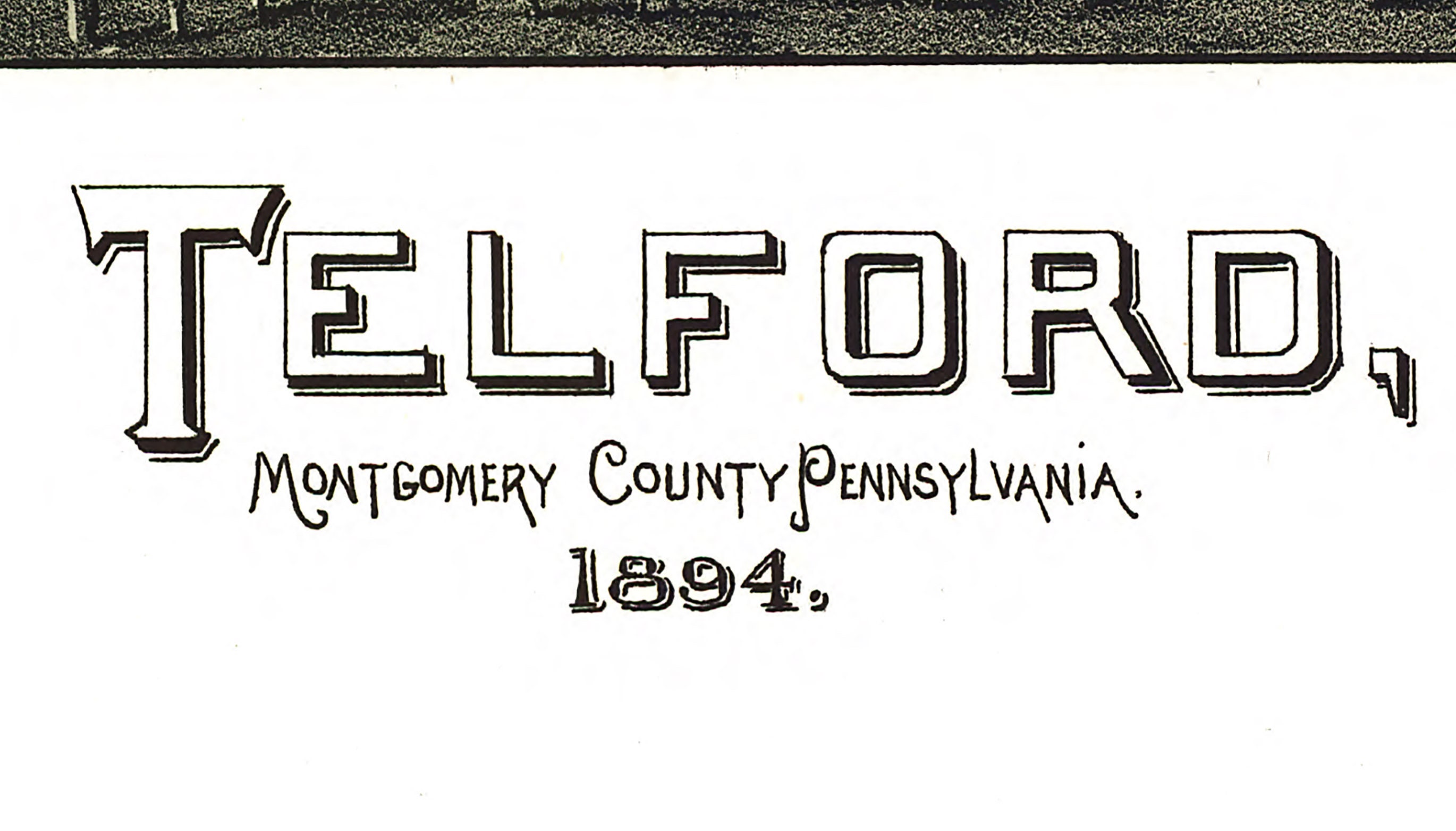 1894 Panoramic Map of Telford Montgomery County Pennsylvania - Etsy