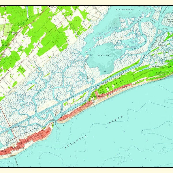 Isle of Palms Map - Etsy