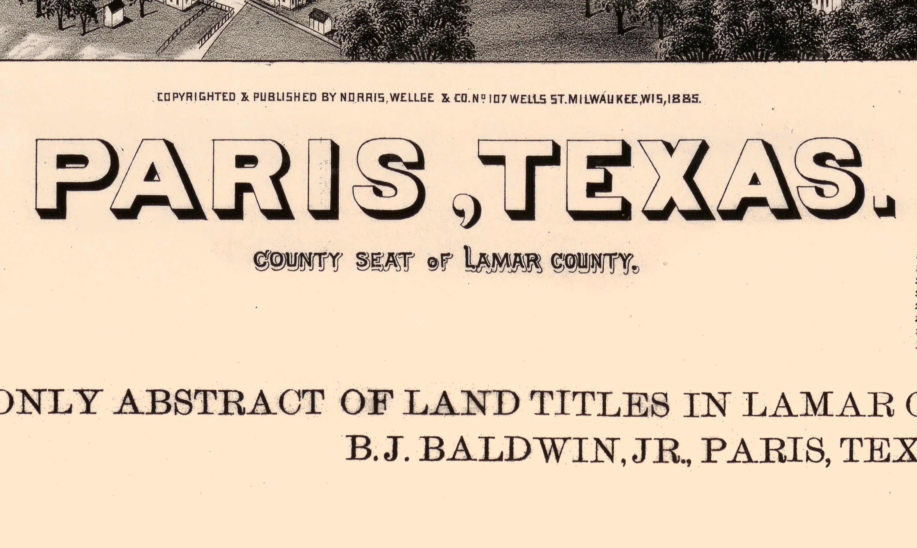 1885 Panoramic Map of Paris Lamar County Texas - Etsy