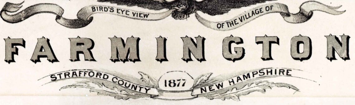 1877 Panoramic Map of Farmington Stafford County New Hampshire - Etsy