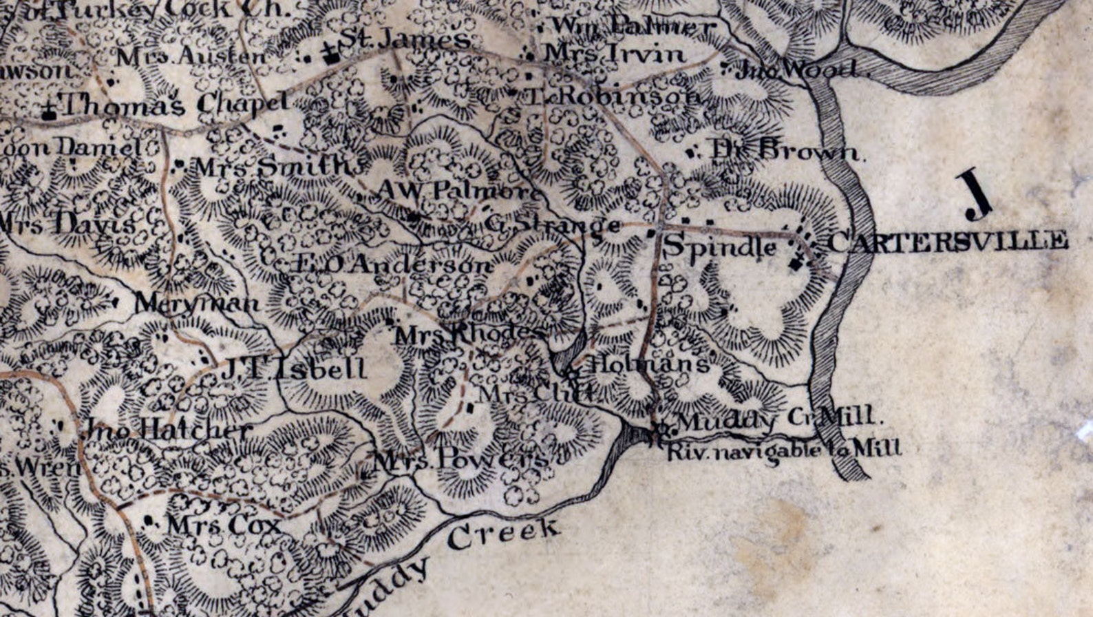 1864 Map of Cumberland County Virginia Family Names Genealogy - Etsy