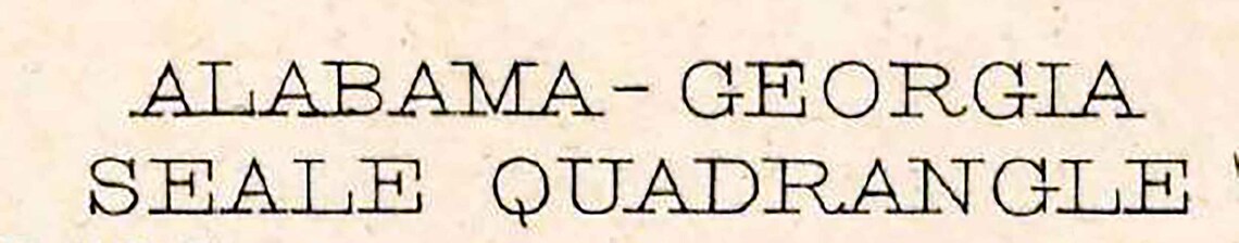 1914 Topo Map of Seale Alabama | Etsy