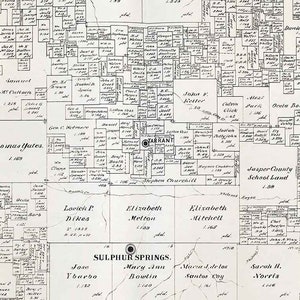 1885 Farm Line Map of Hopkins County Texas - Etsy