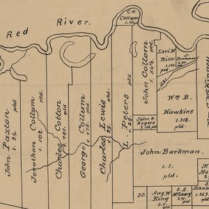 1879 Farm Line Map of Bowie County Texas - Etsy