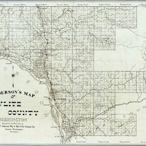 1897 Map of Cowlitz County Washington - Etsy