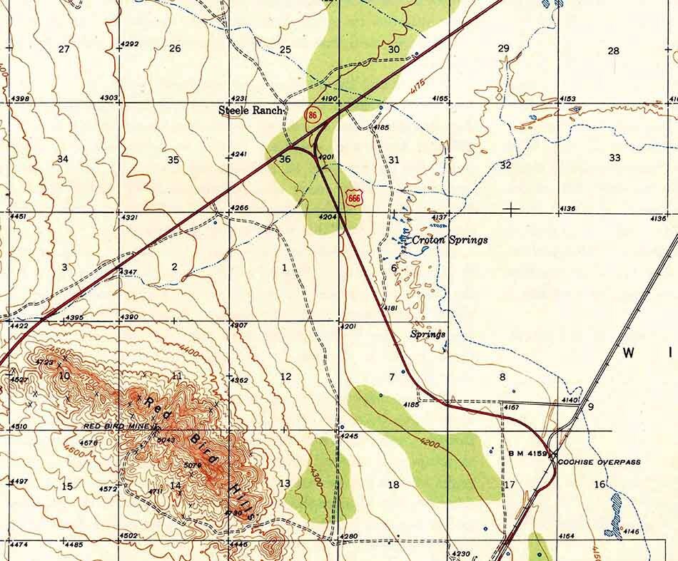 1943 Topo Map of Cochise Arizona Quadrangle - Etsy