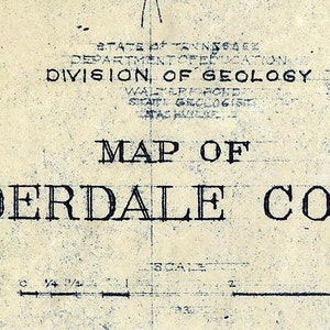 1930 Map of Lauderdale County Tennessee - Etsy