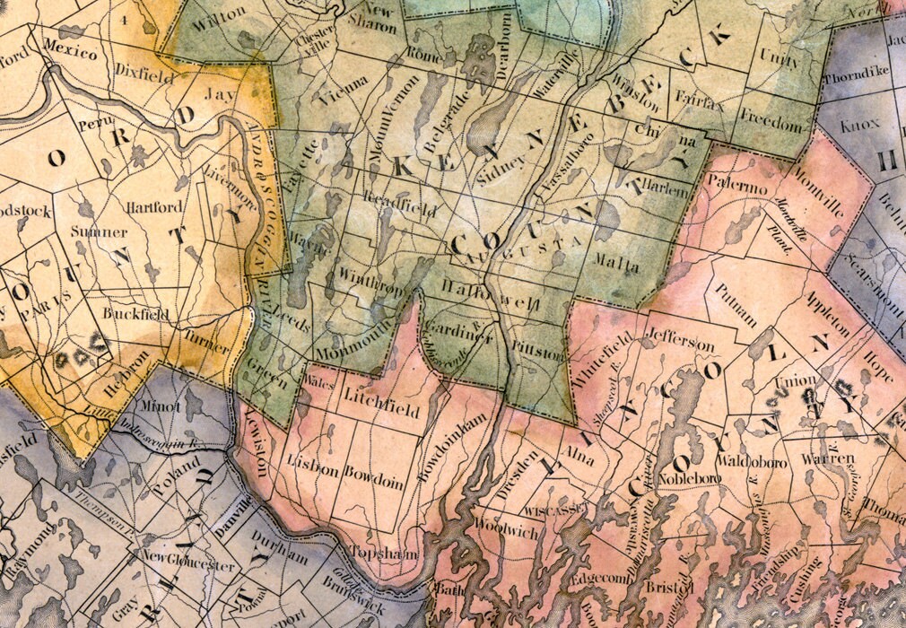 1820 Map of the State of Maine - Etsy
