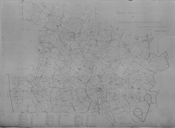 1914 Map of Darlington County South Carolina School Districts | Etsy
