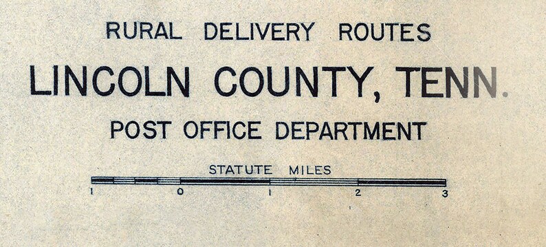 1930 Map of Lincoln County Tennessee - Etsy