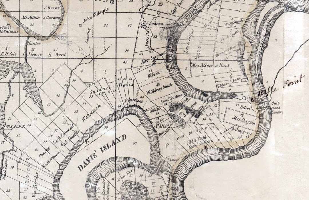 1841 Map of Concordia County Louisiana - Etsy