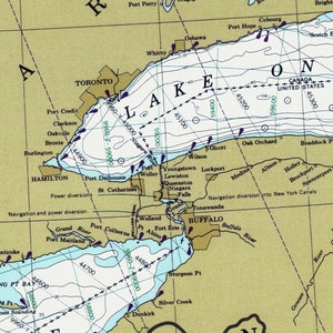 1997 Nautical Map of the Great Lakes - Etsy