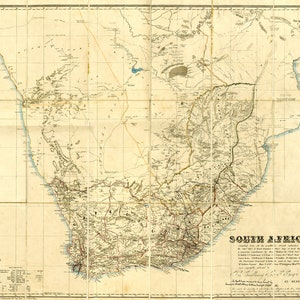 1857 Map of South Africa - Etsy