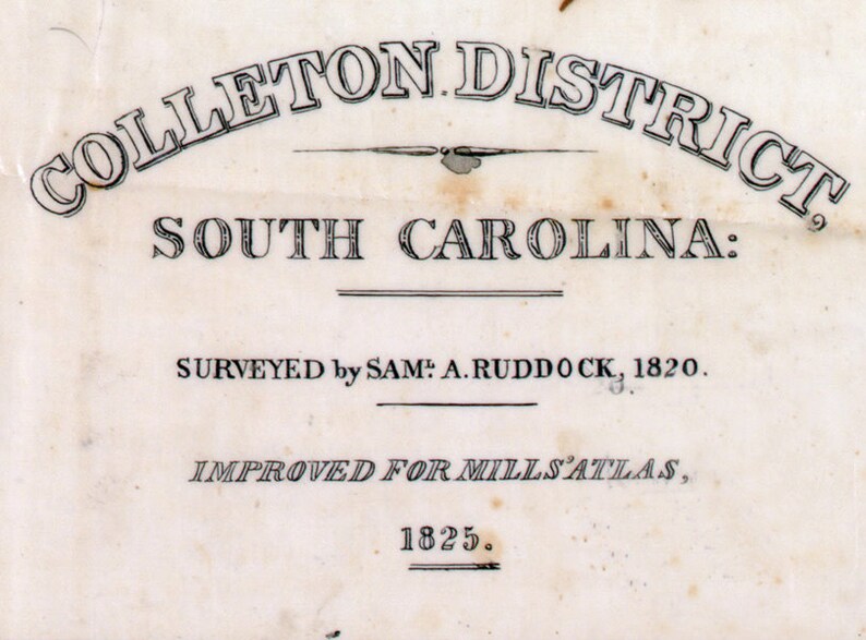 1825 Map of Colleton District county South Carolina - Etsy