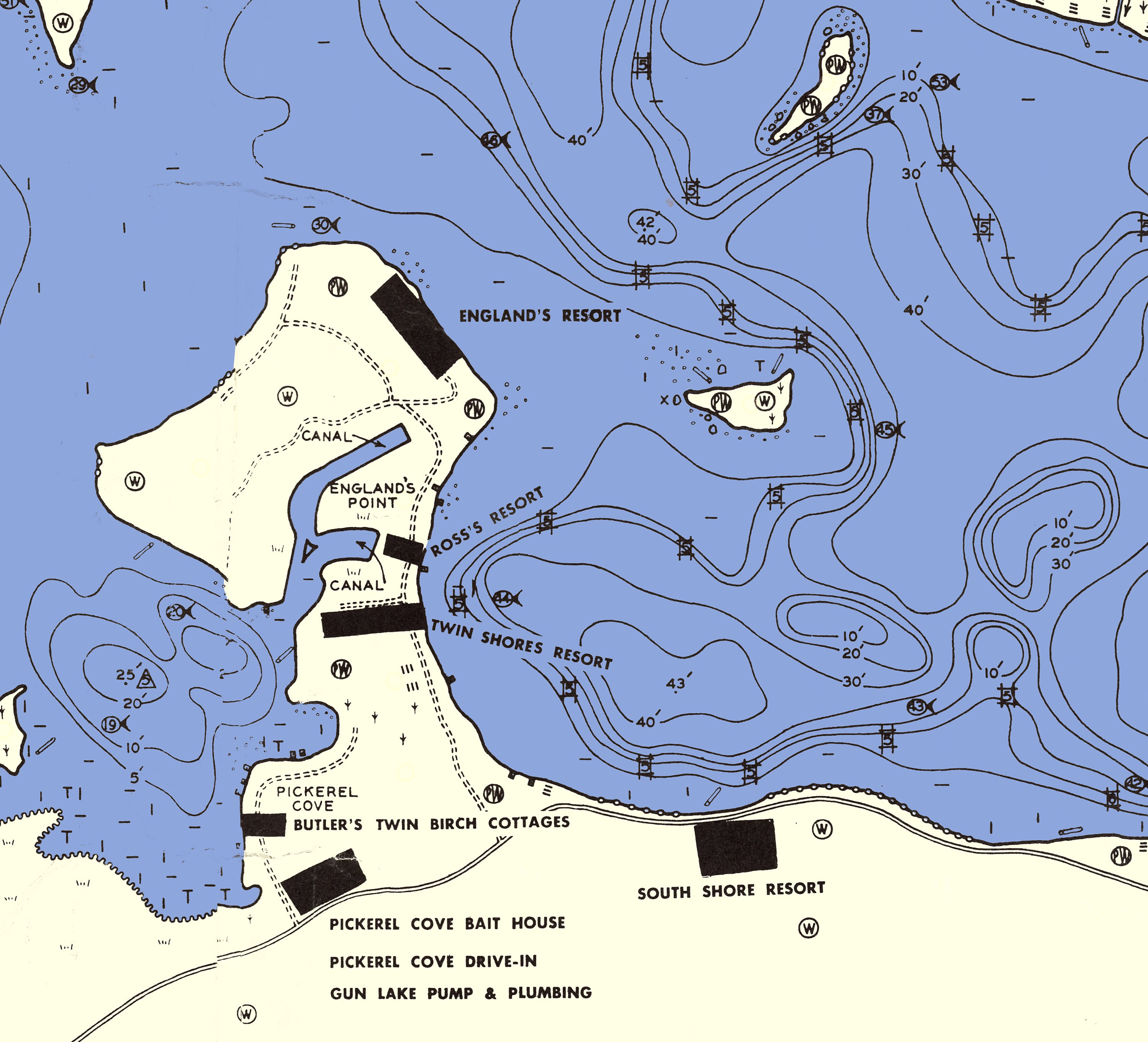 1940 Map of Gun Lake Barry County and Allegan County Michigan - Etsy ...