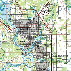 1990 Map of Portage County Wisconsin - Etsy